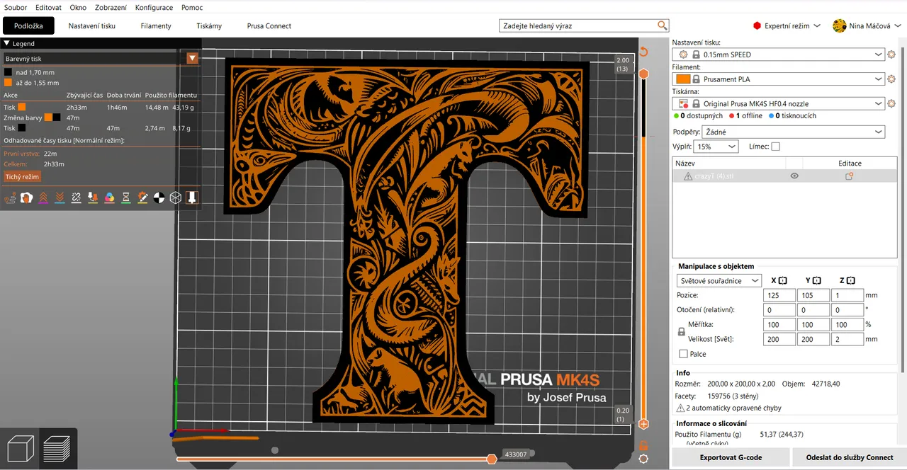 Crazy alphabet: Letter T by Nina Máčová | Download free STL model ...