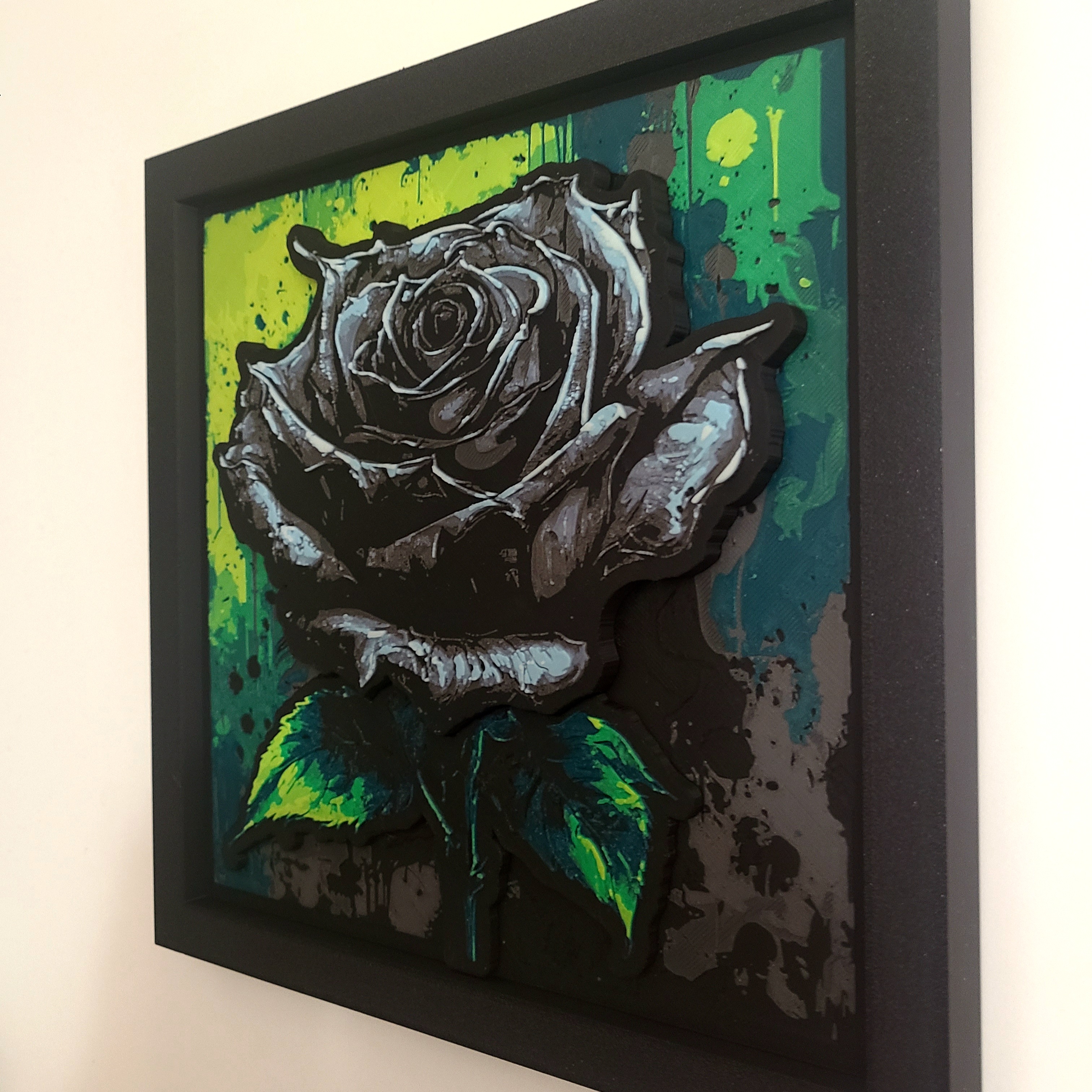 Black Rose - Filament Painting by Bedlam Threadz | Printables Store