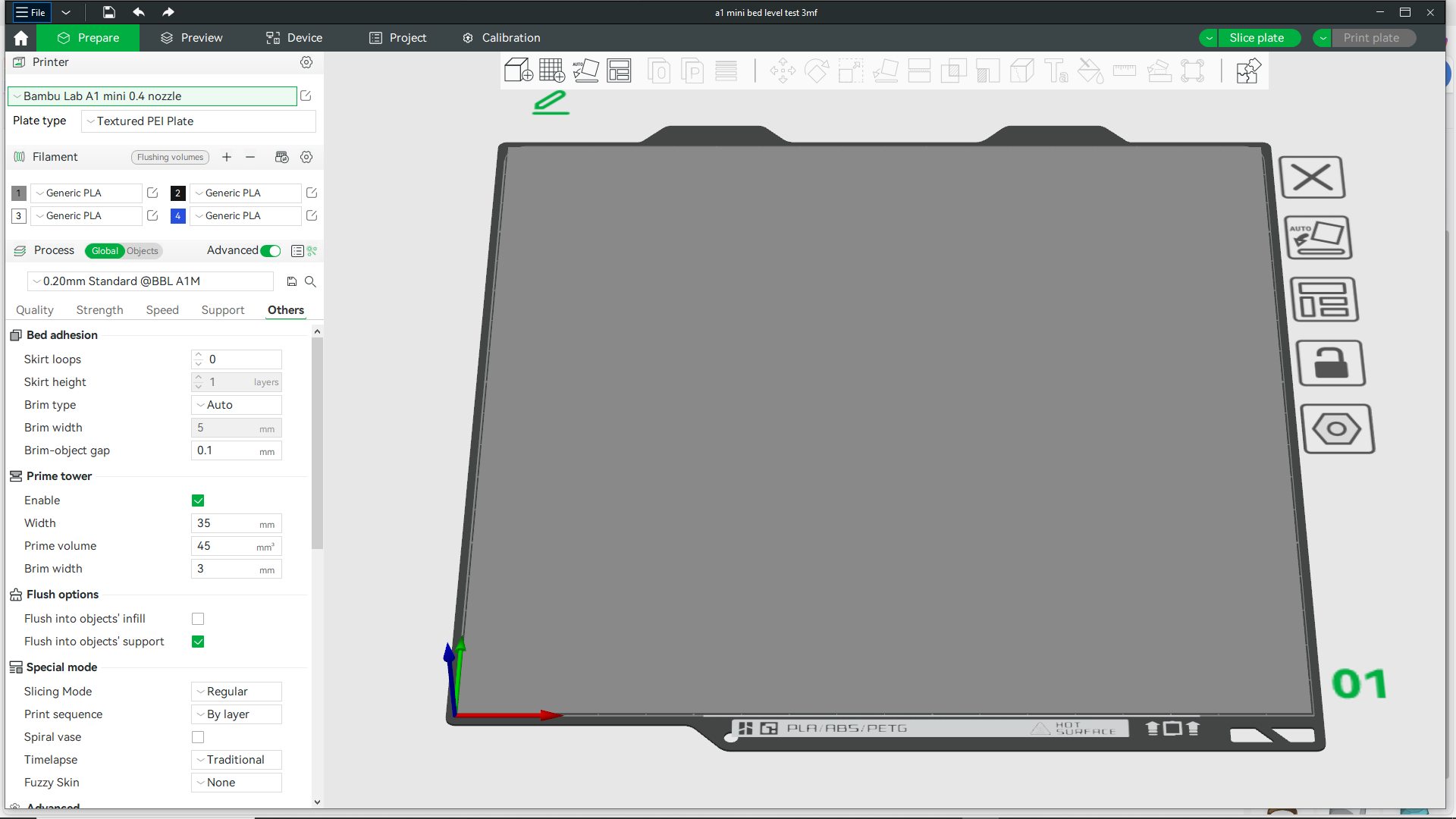 bed level test for bambu lab a1 mini by benchyboi2 | Download free STL ...