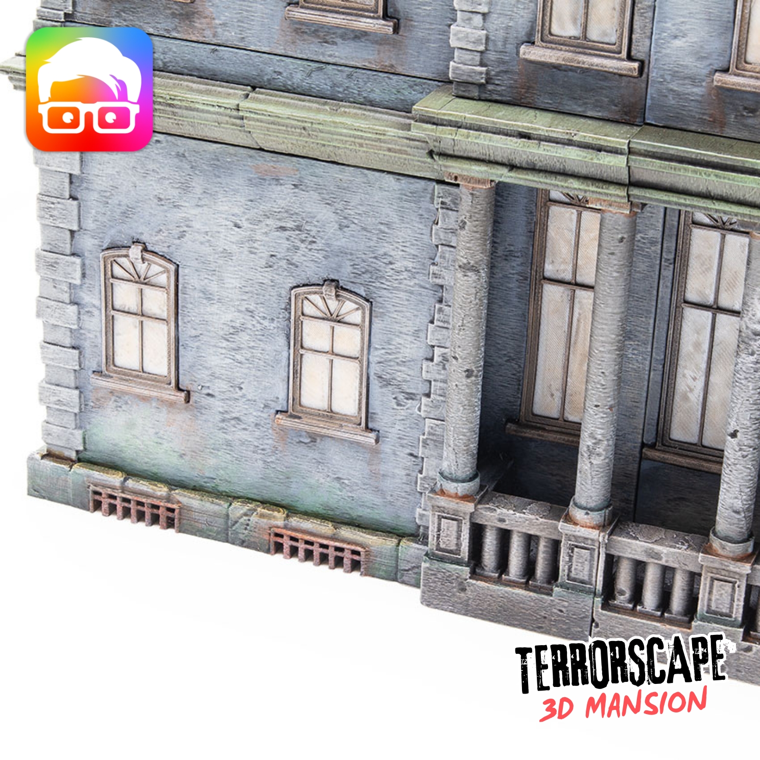 3D Mansion for Terrorscape 3d mansion boardgame with fear tokens, key ...