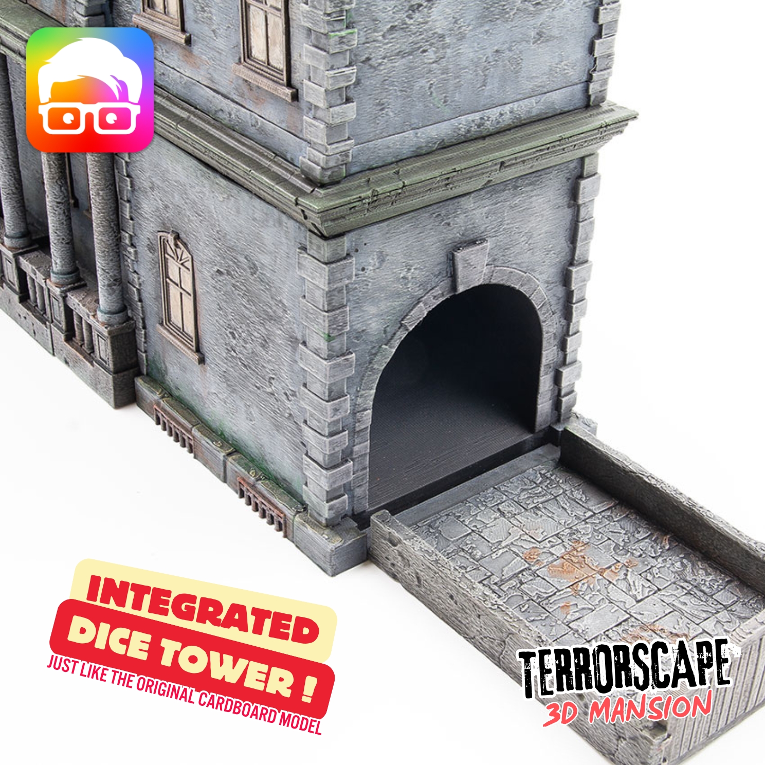 3D Mansion for Terrorscape 3d mansion boardgame with fear tokens, key ...