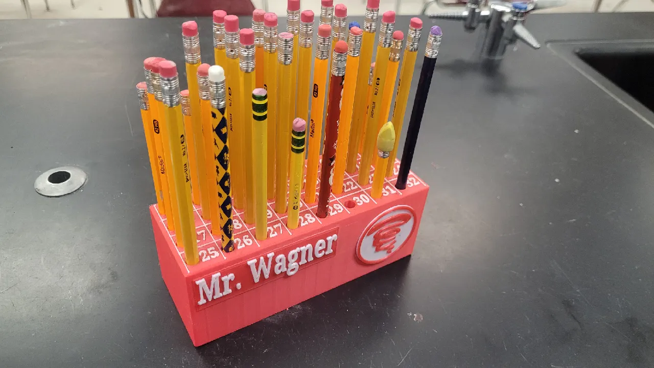 Classroom Pencil Holder by Jesse Wagner | Download free STL model ...