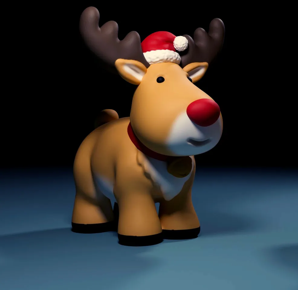 Rudolph The Reindeer by GRUMPY BEAR STUDIO | Download free STL model ...