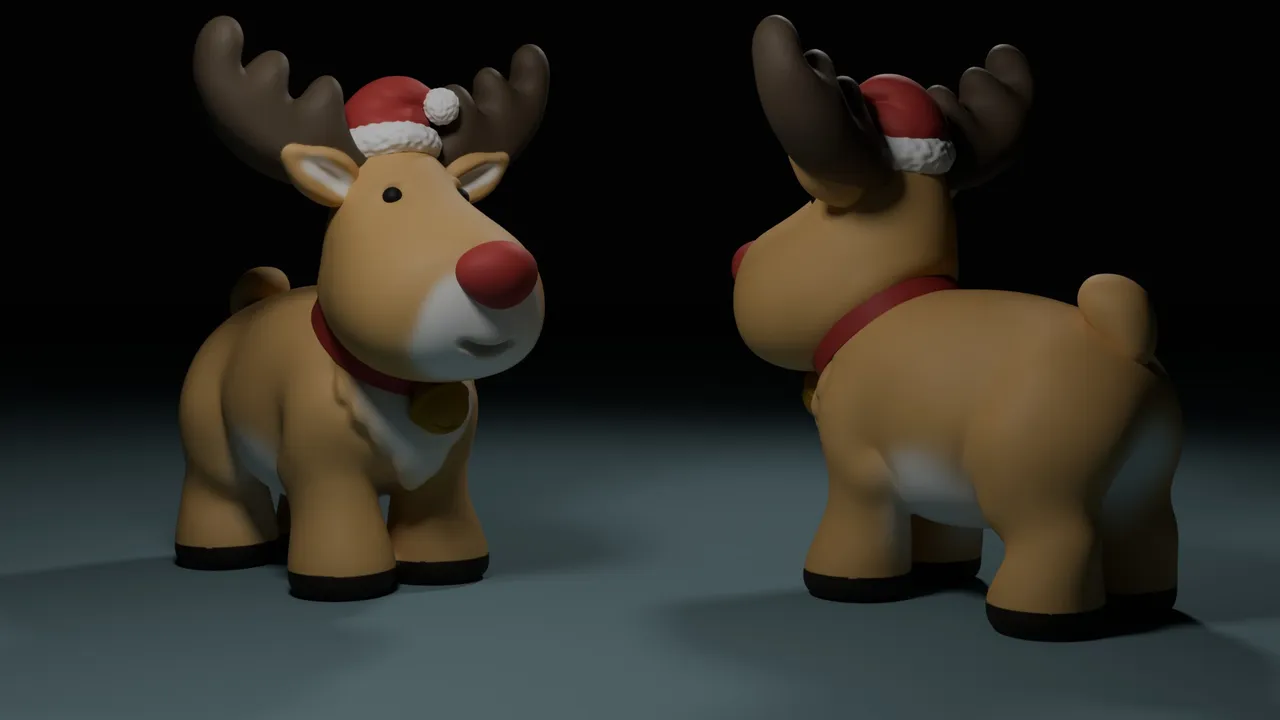 Rudolph The Reindeer by GRUMPY BEAR STUDIO | Download free STL model ...