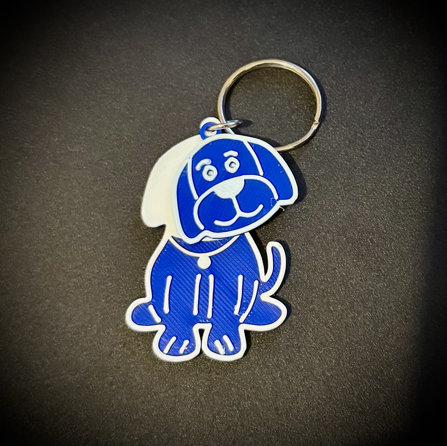 Dog Key Ring with Movable Head by cwlewis11 | Download free STL model ...