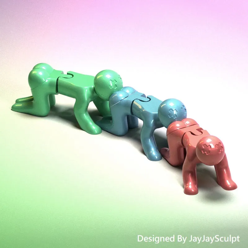 Articulated Human Centipede - No support by Jay Jay | Download free STL ...