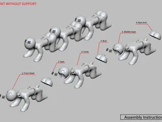 Articulated Human Centipede - No support by Jay Jay | Download free STL ...