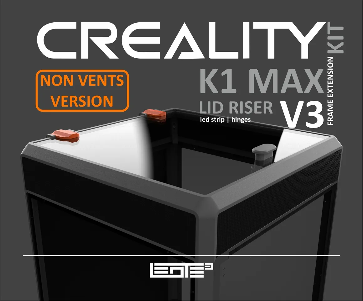 CREALITY K1 MAX - LID RISER V3 [FRAME EXTENSION KIT] by LEOTE [approach] | Download free STL ...