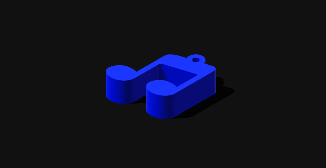 Musical note Keychain by Rikimanto99 | Download free STL model ...