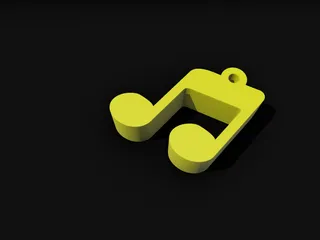 Musical note Keychain by Rikimanto99 | Download free STL model ...