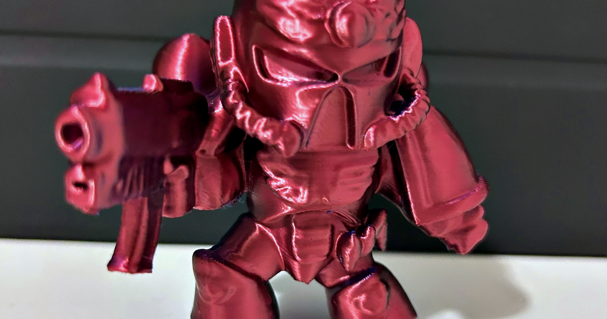 Chibi Warhammer 40k Space Marine Figure by SPLiNER | Download free STL ...