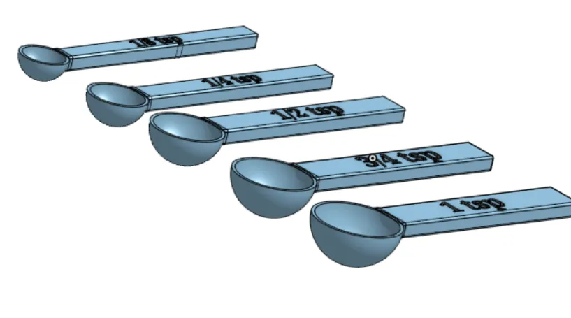 measuring spoons by ryan vaz | Download free STL model | Printables.com
