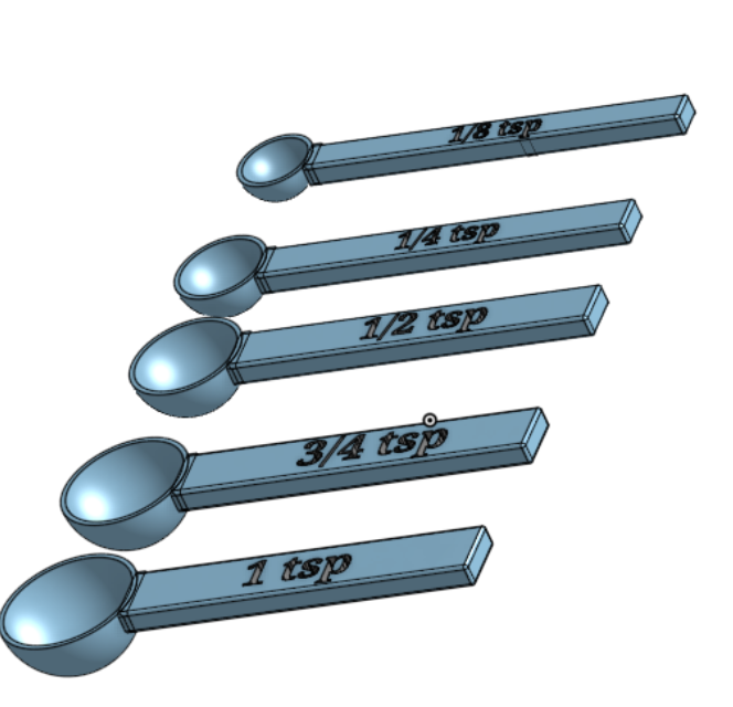 measuring spoons by ryan vaz | Download free STL model | Printables.com