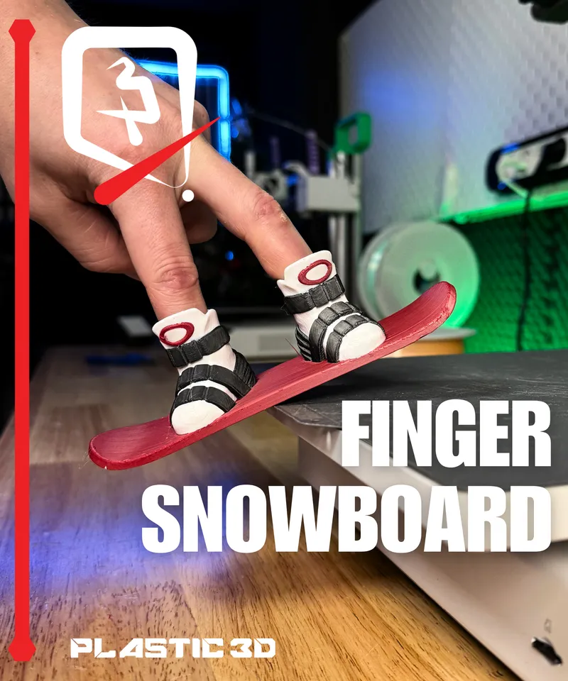 Finger Snowboard by Plastic 3D | Download free STL model | Printables.com