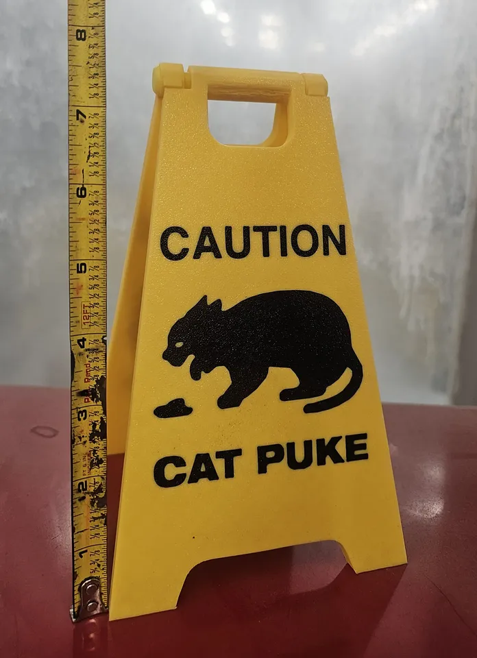 Caution Cat Puke (Approximately 8"/200mm tall) by Thomas Hoff ...