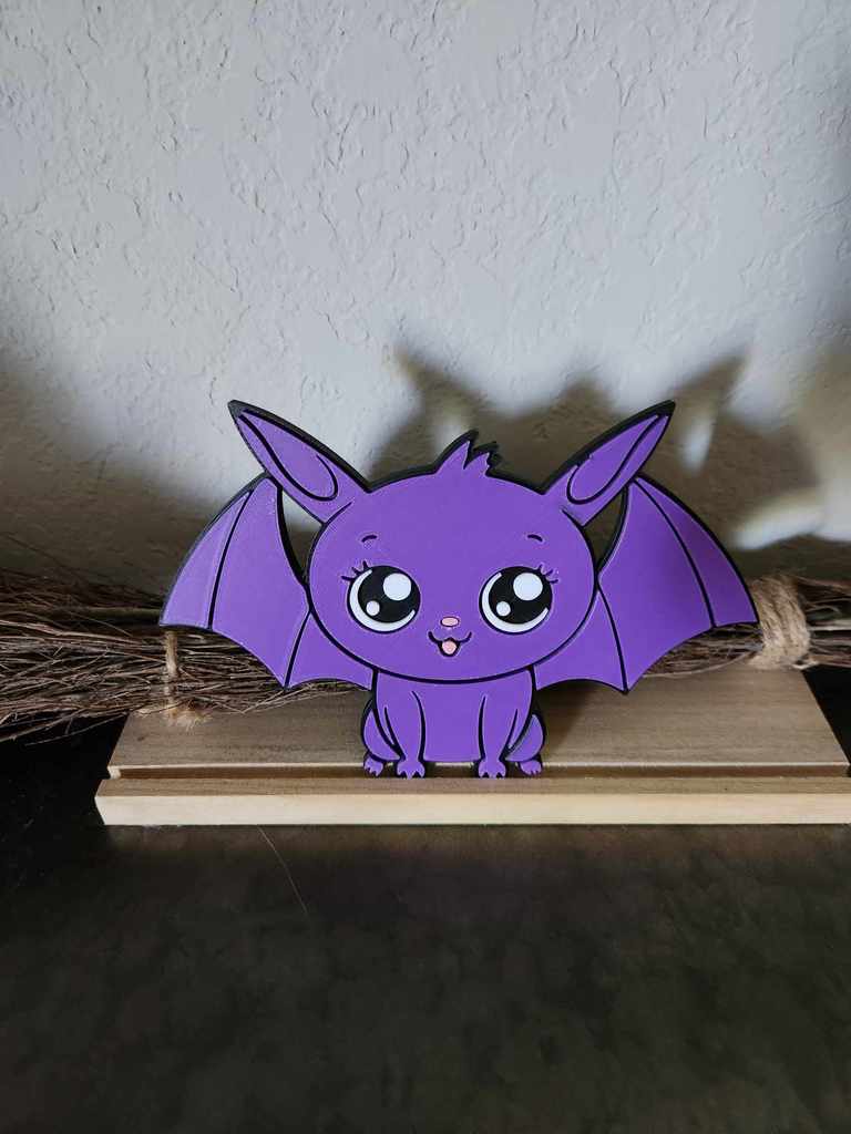 Cute Bat Halloween Wall Decor by Salvadori3D | Download free STL model ...