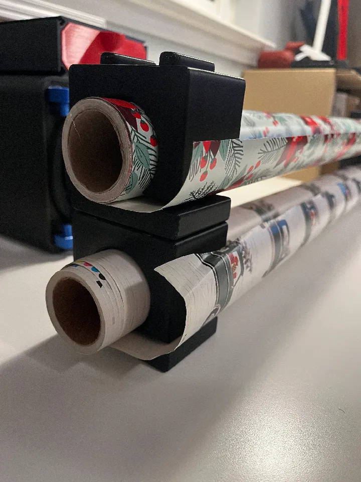 Stackable wrapping paper holder/dispenser with wall mount by LOAM ...