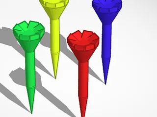different color golf tees by 3d modling | Download free STL model ...