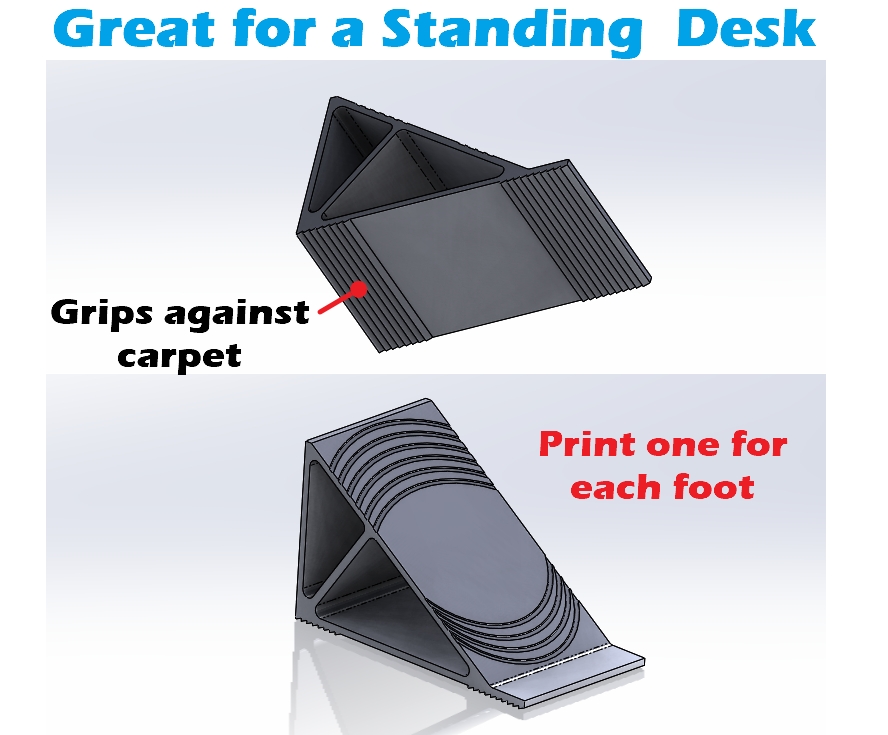 #0192 Foot Rest (for standing tables) by BuildX | Download free STL ...