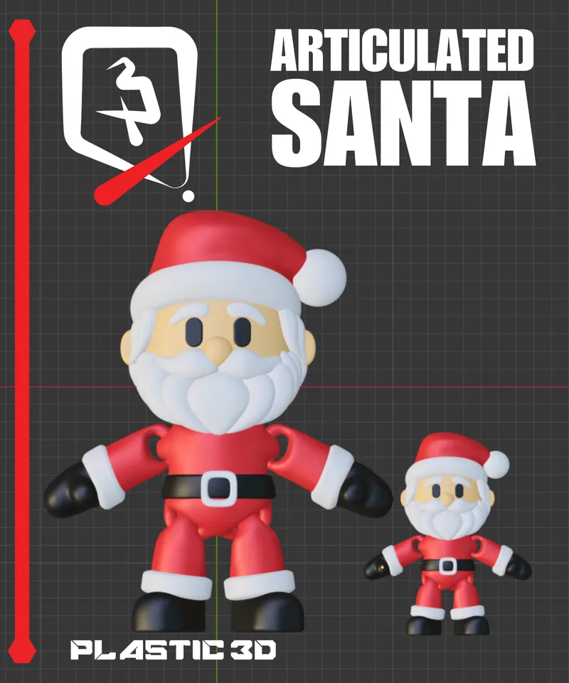 Articulated Santa by Plastic 3D | Download free STL model | Printables.com