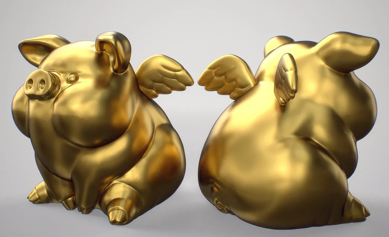 Winged happy pig by tes3d | Download free STL model | Printables.com