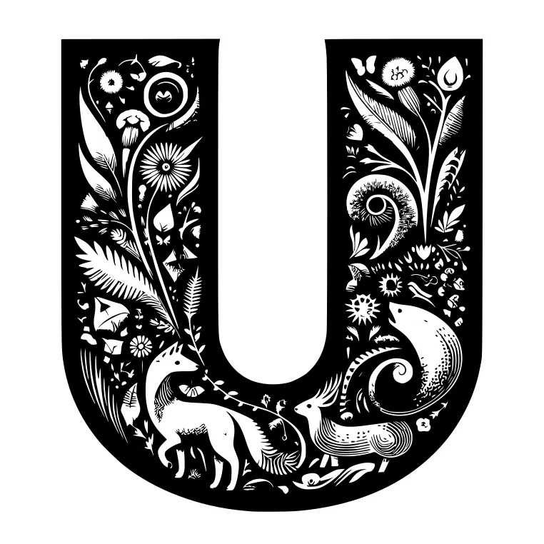 Crazy alphabet: Letter U by Nina Máčová | Download free STL model ...