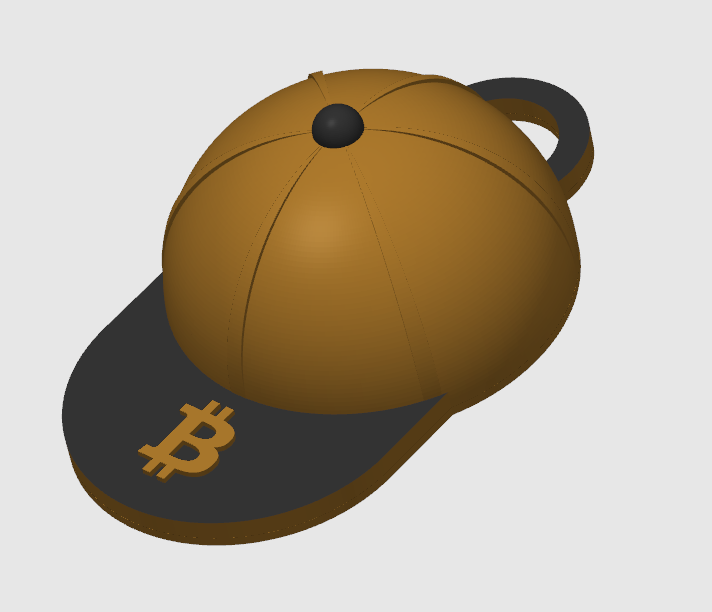 Bitcoin Cap Keychain by Piotr Oleszczak | Download free STL model ...