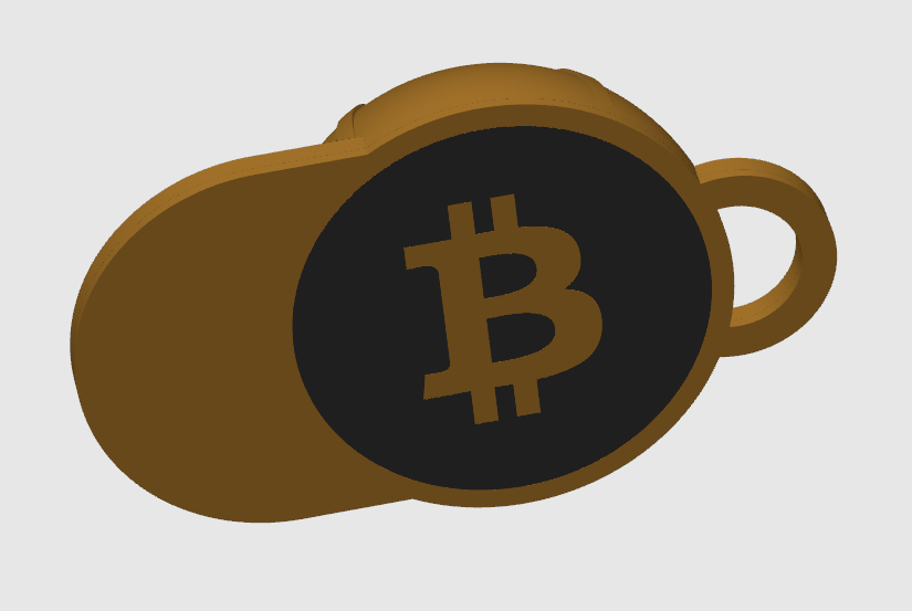 Bitcoin Cap Keychain by Piotr Oleszczak | Download free STL model ...
