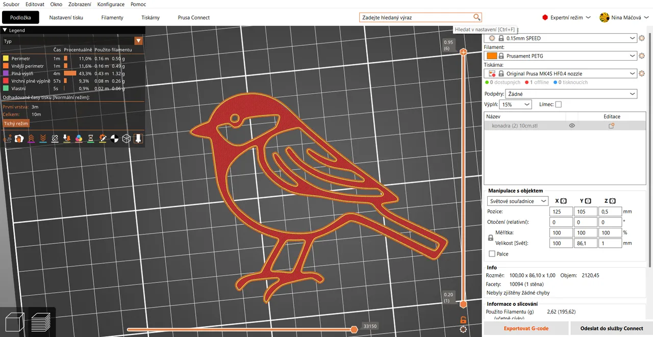 Very simple bird by Nina Máčová | Download free STL model | Printables.com