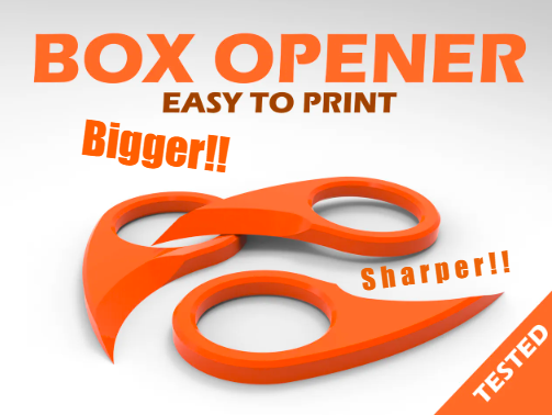 BIGGER AND SHARPER box opener!!!! by Heidi Burrows | Download free STL ...