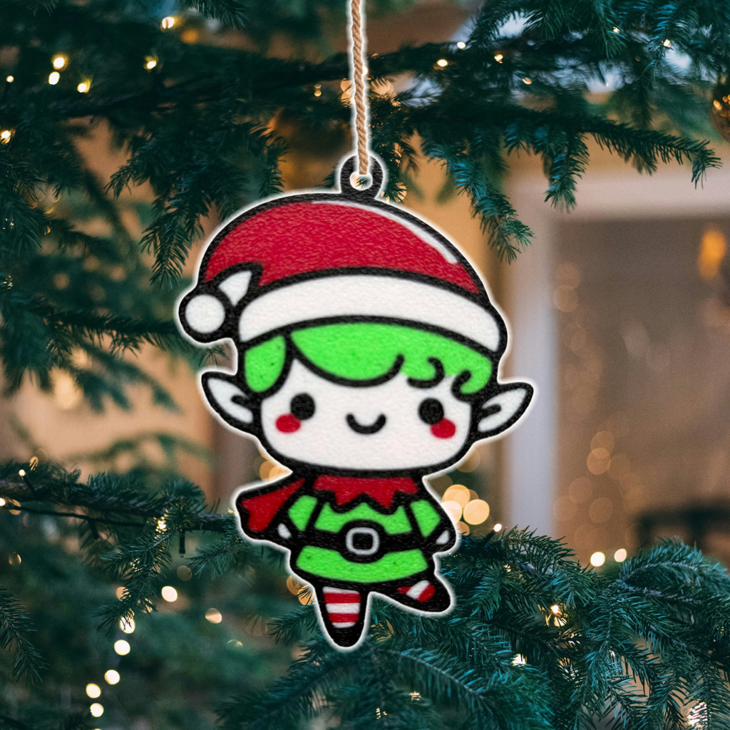 Cute Kawaii Elf Christmas Ornament v2 by Salvadori3D | Download free ...