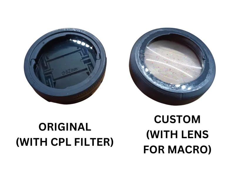 52mm filter adapter for custom filter by Floppy Lab | Download free STL ...