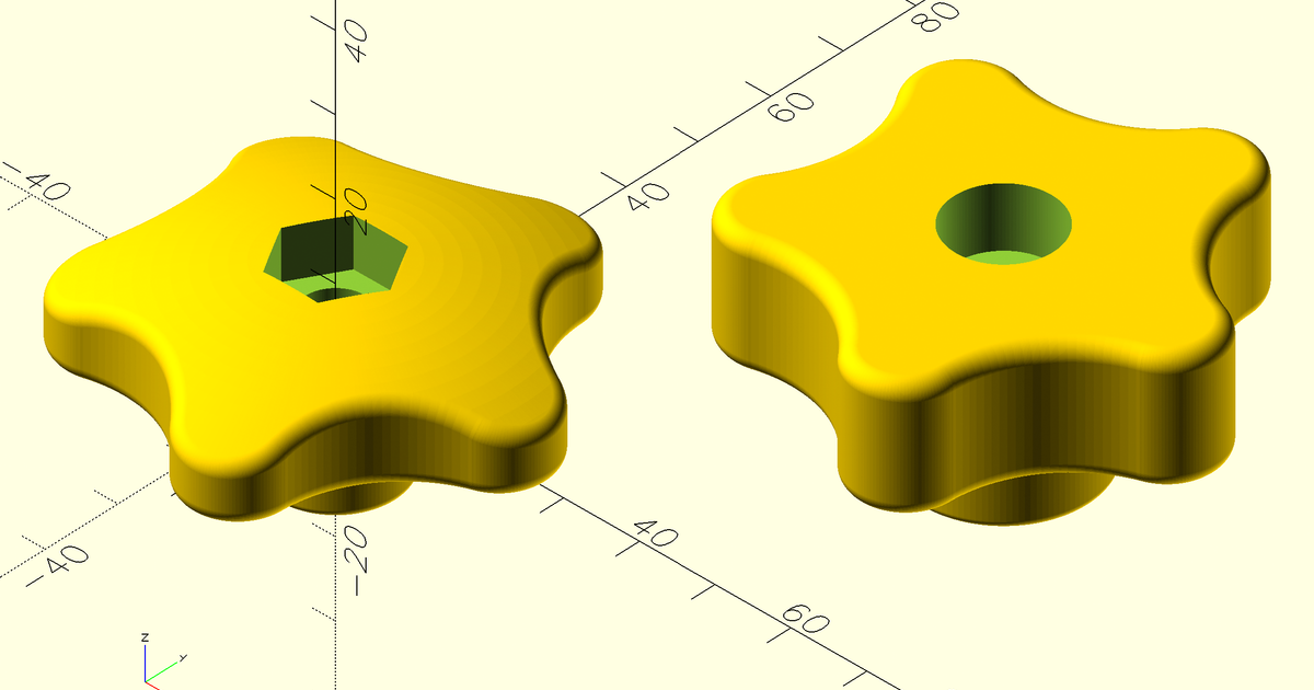 Parametric knob for hex nuts and Allen screws - Knauf für ...