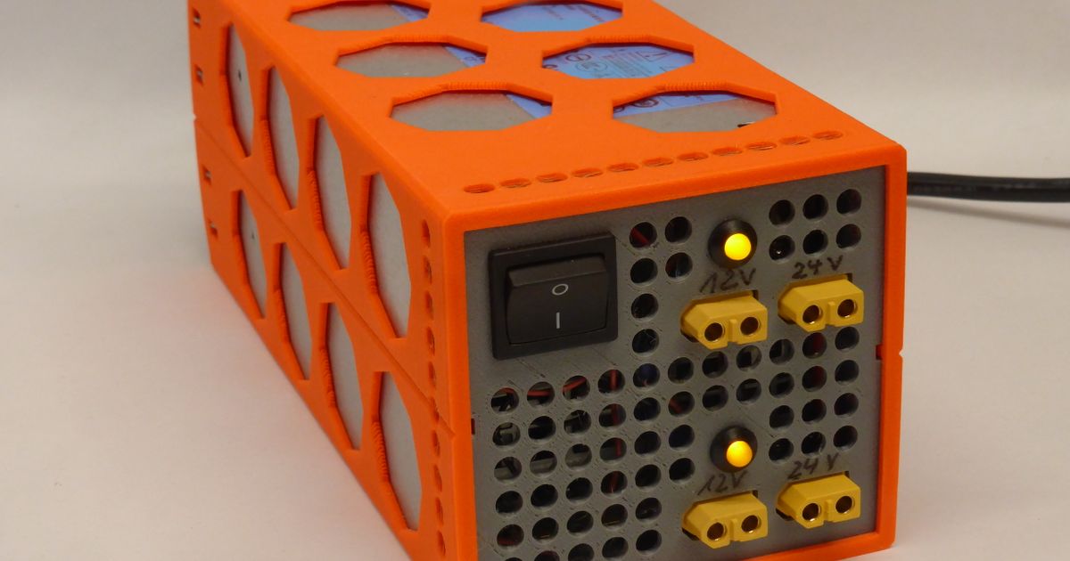 housing twin slot for HP server PSU por Low-Z | Descargar modelo STL ...