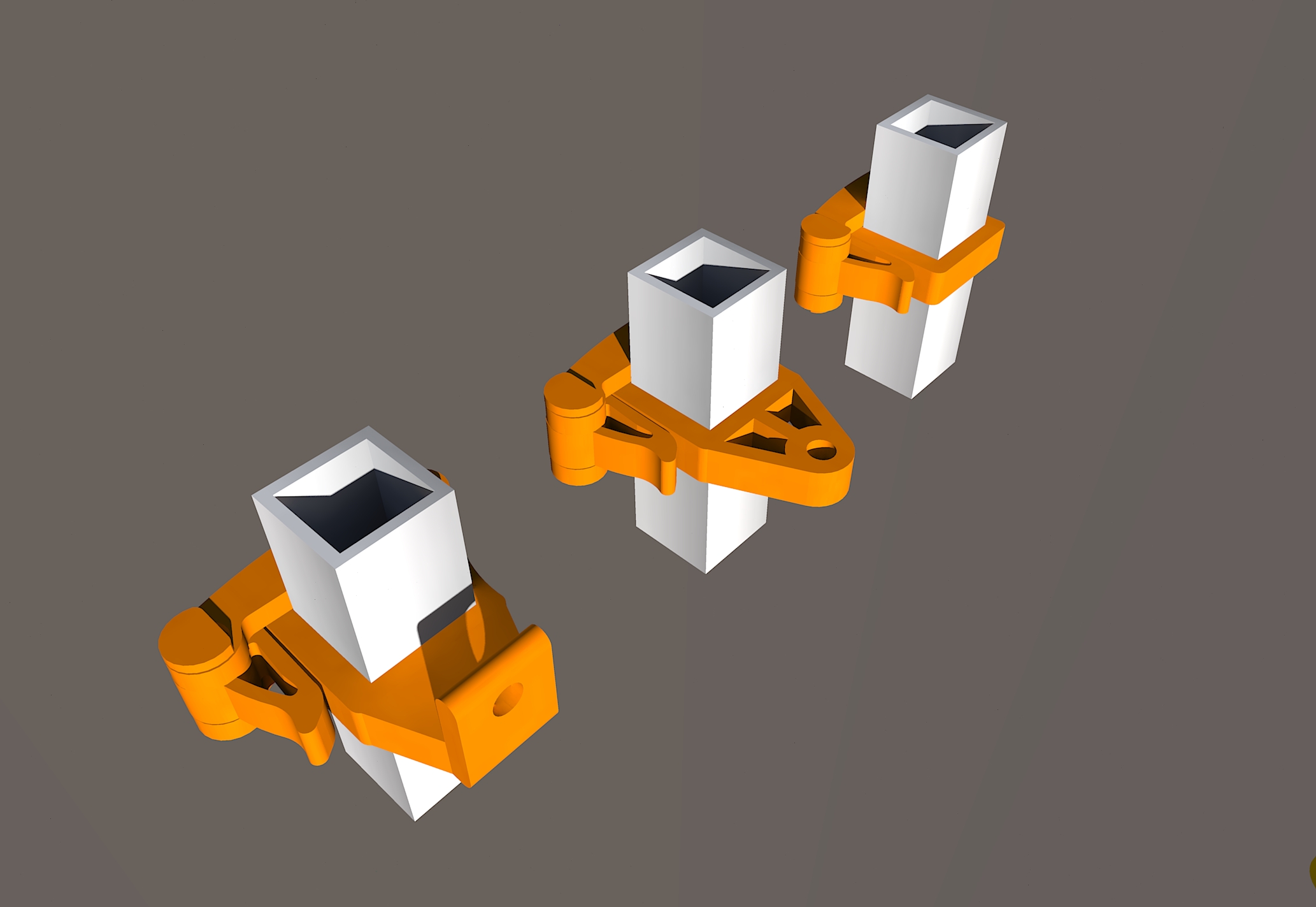 Strong quick-release square pipe clamp - fully printable by transformat ...
