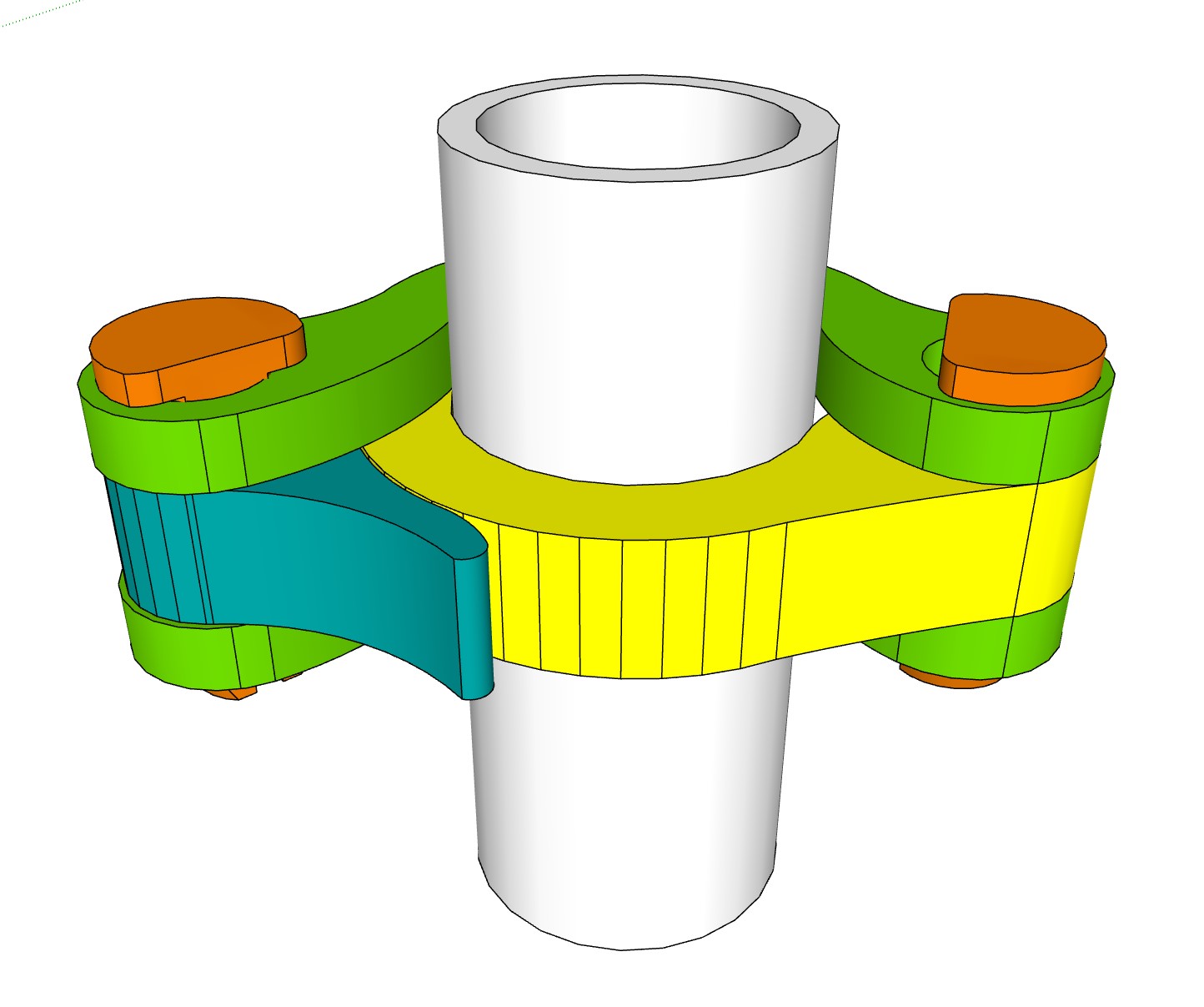 Strong quick-release tube clamp - fully printable par transformat ...