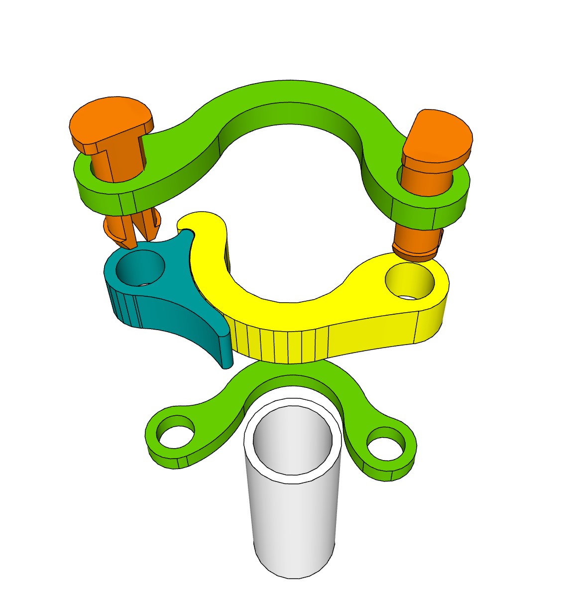 Strong quick-release tube clamp - fully printable par transformat ...