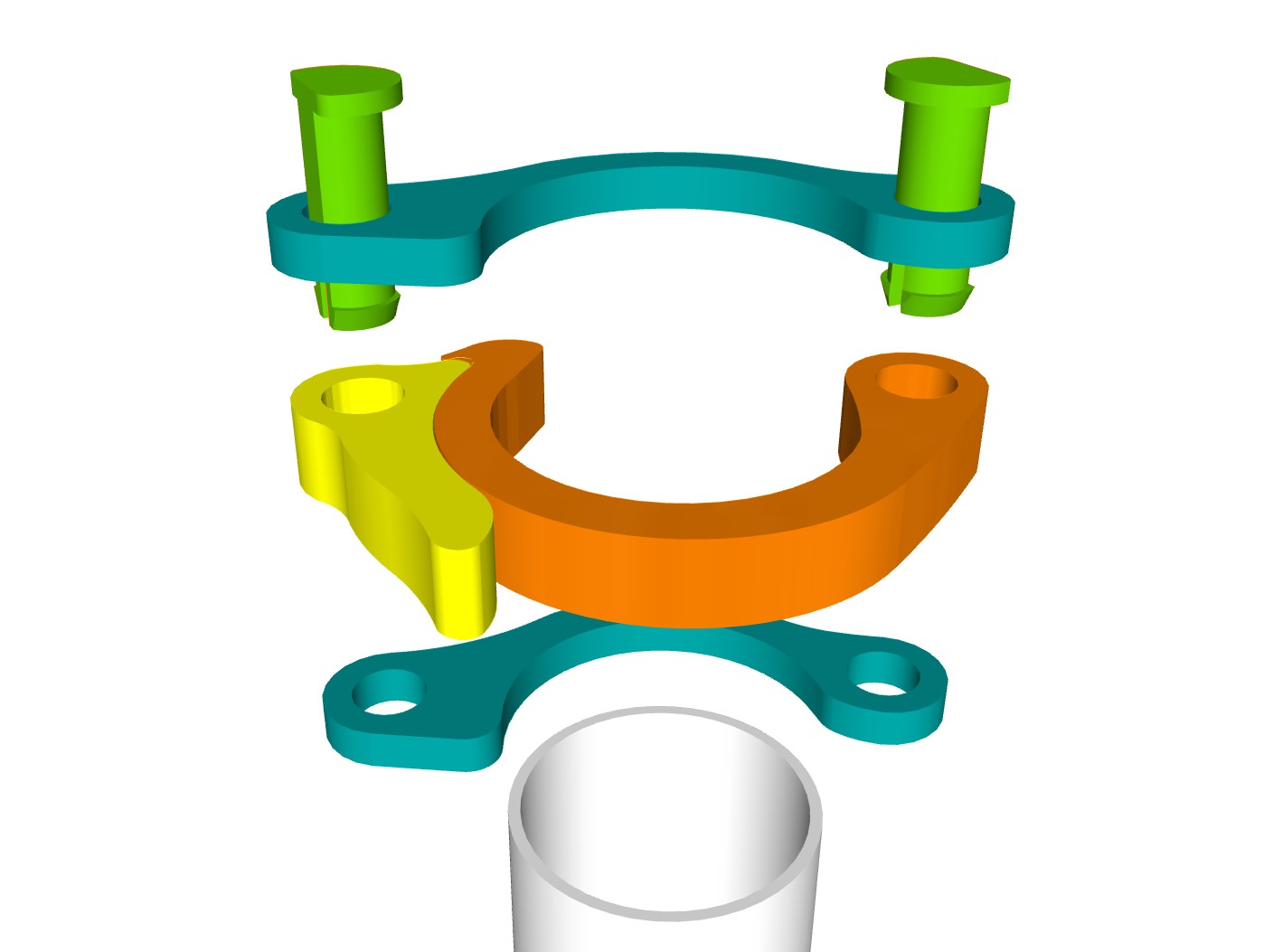 Strong quick-release tube clamp | fully printable por transformat ...