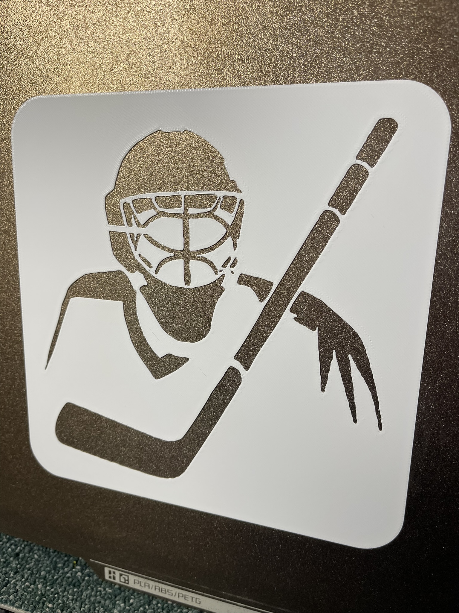 Hockey Goalkeeper - Template Stencil for drawing and painting by ...