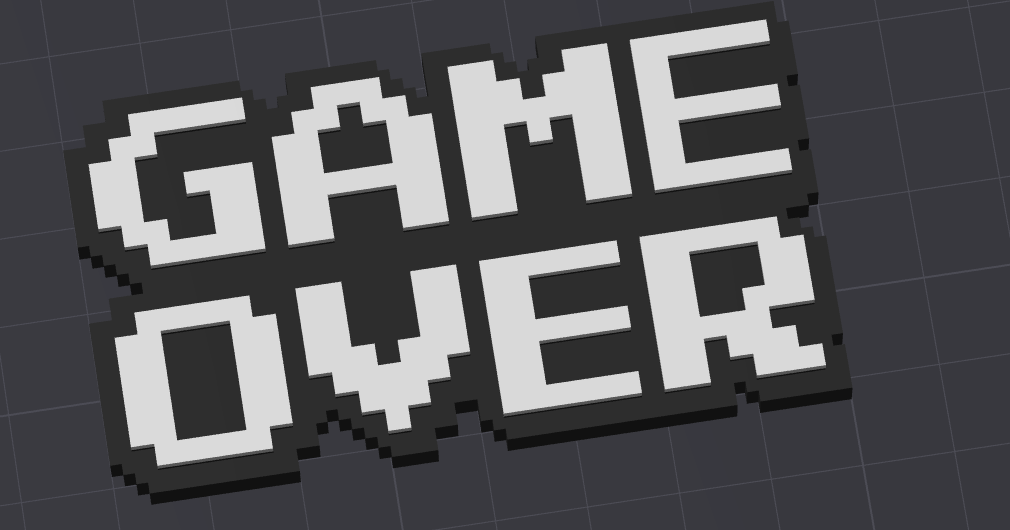 GAME OVER logo decoration for magnet by W1nter | Download free STL ...