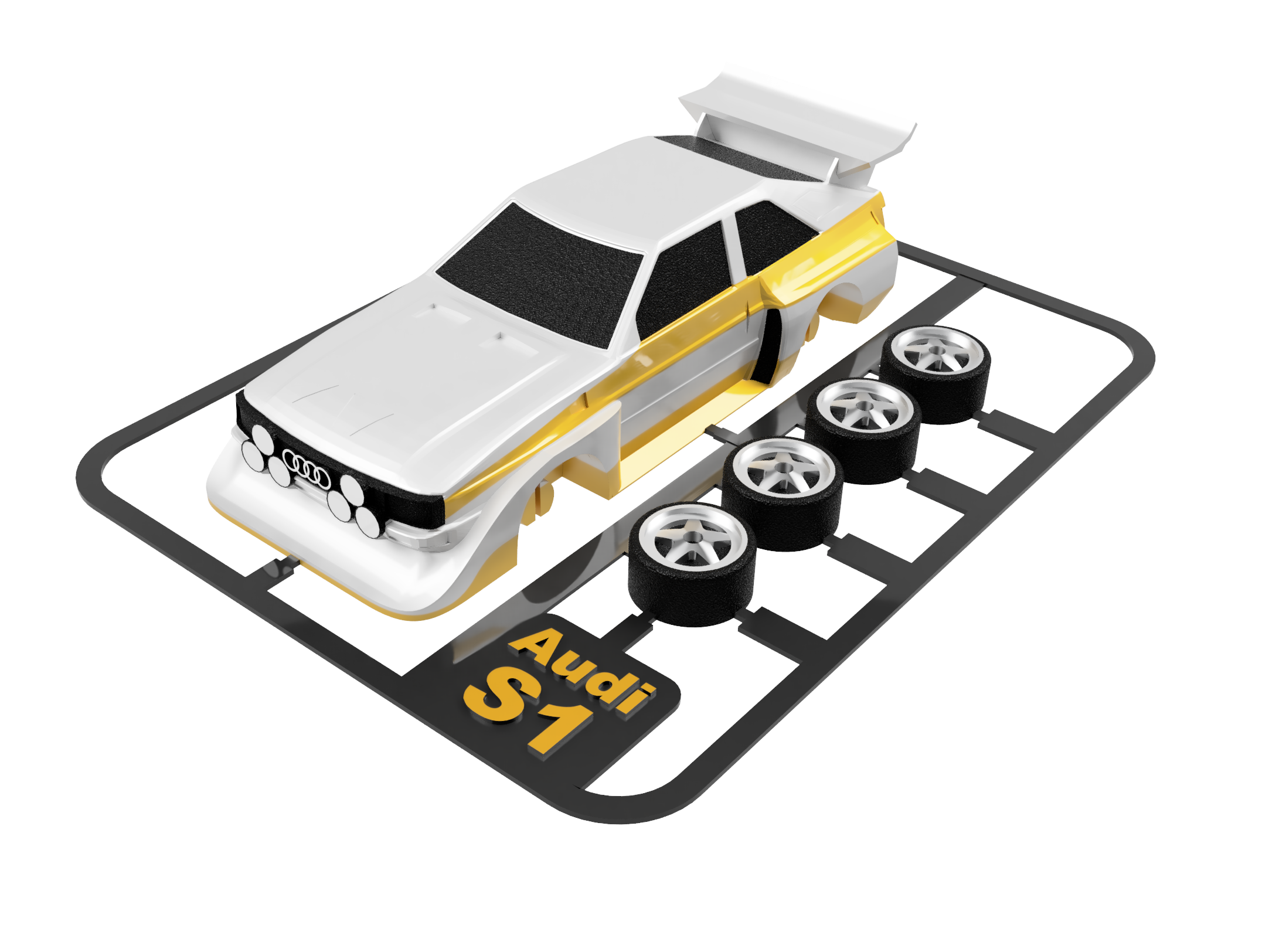 Audi Quattro S1 Kit Card por AndiW | Descargar modelo STL gratuito ...