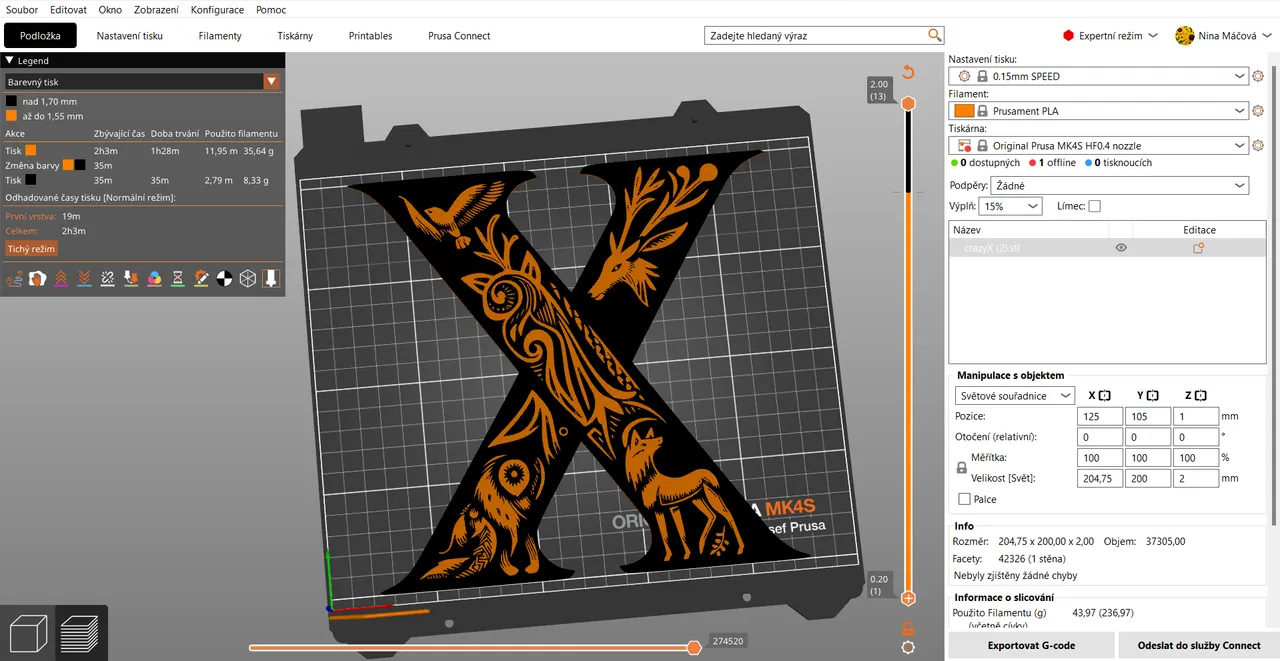 Crazy alphabet: Letter X by Nina Máčová | Download free STL model ...