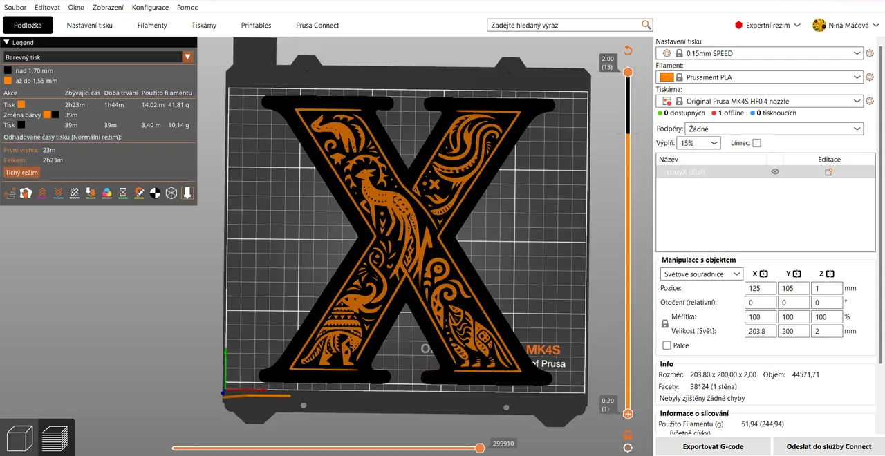 Crazy alphabet: Letter X by Nina Máčová | Download free STL model ...