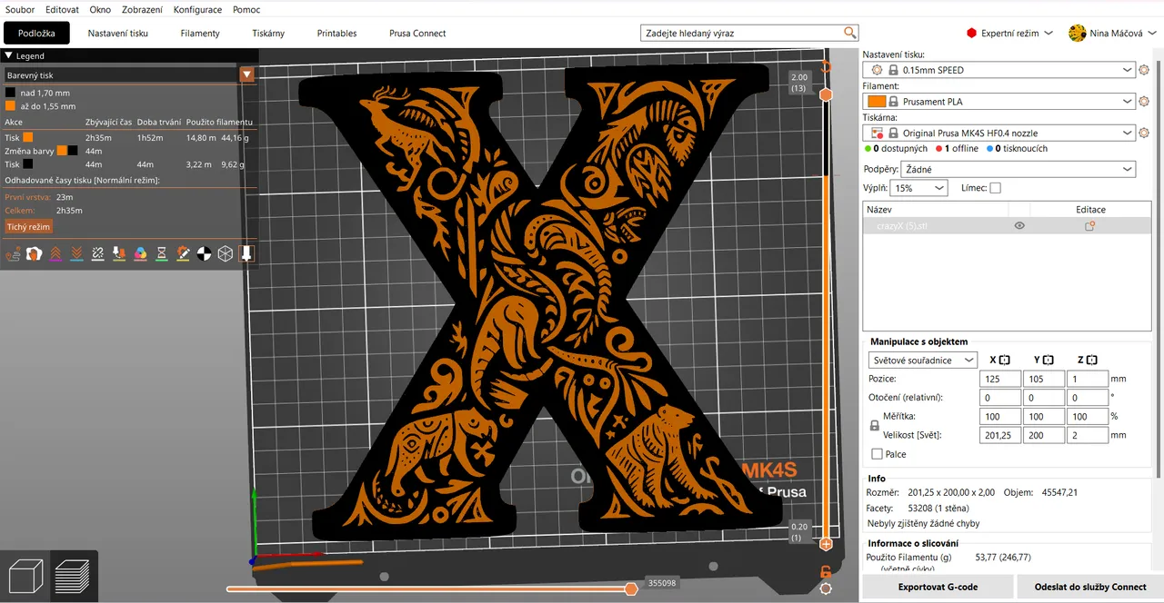 Crazy alphabet: Letter X by Nina Máčová | Download free STL model ...