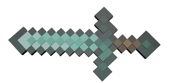 Minecraft diamond sword by OllyHolman | Download free STL model ...