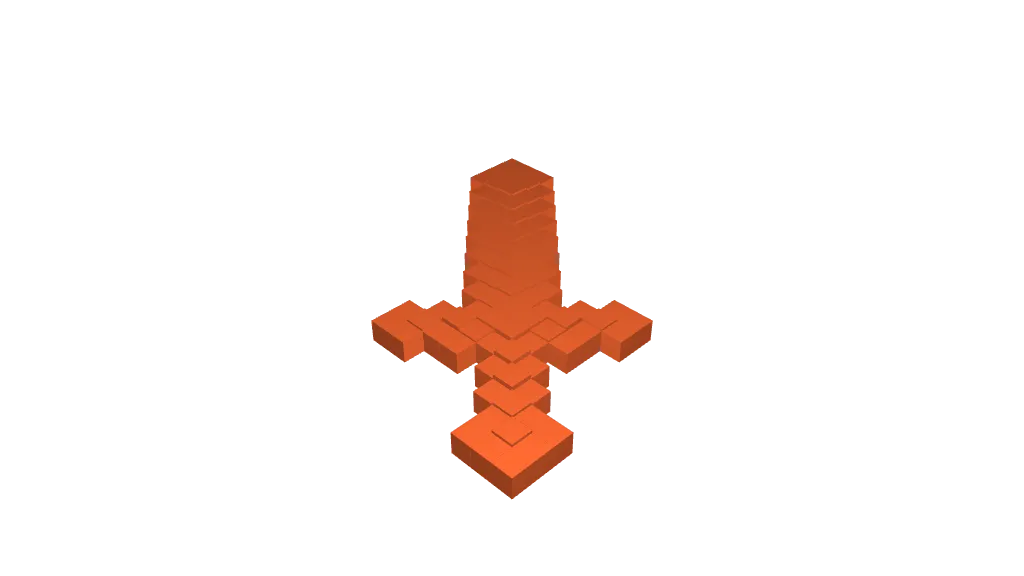 Minecraft diamond sword by OllyHolman | Download free STL model ...
