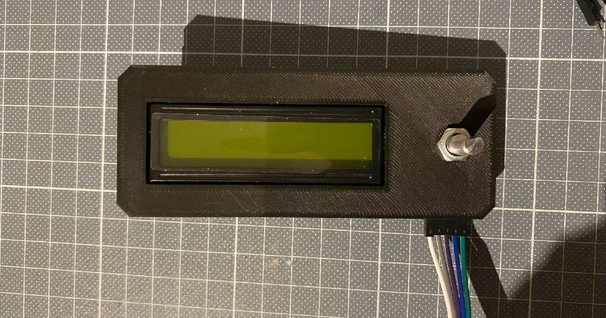 LCD + Rotary Encoder Bracket by Dalvin | Download free STL model ...