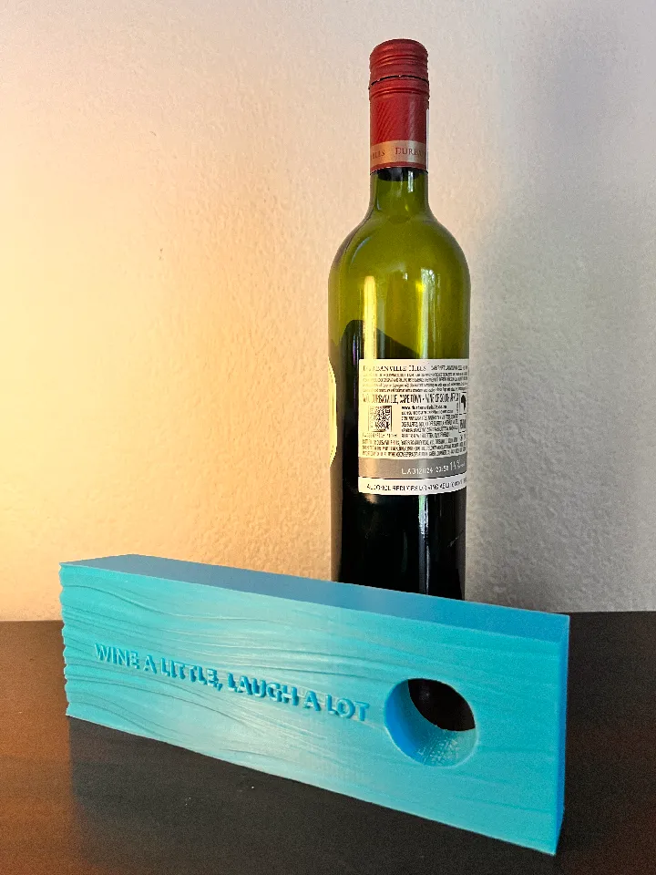 Wine Balance Stand - Textured by Rendered. | Download free STL model ...