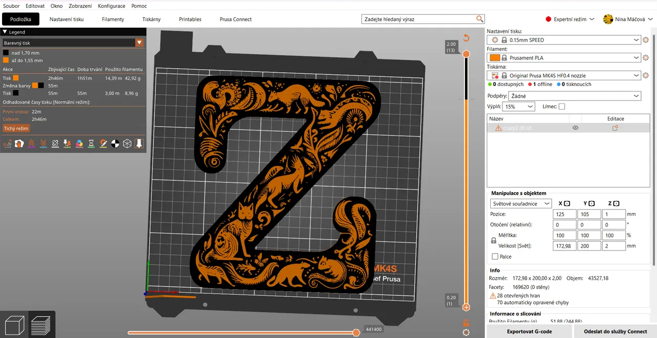Crazy alphabet: Letter Z by Nina Máčová | Download free STL model ...