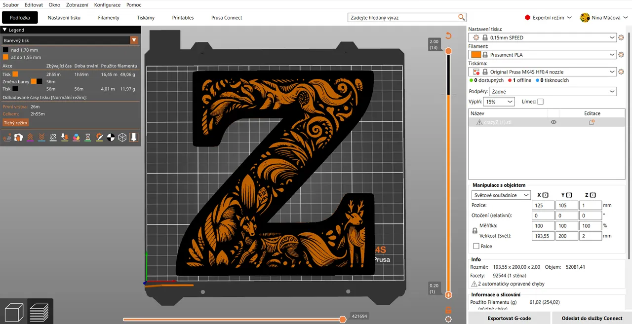 Crazy alphabet: Letter Z by Nina Máčová | Download free STL model ...